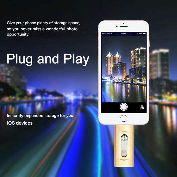 3-in-1 OTG USB Flash Drive for iPhone Android PC | GleeMart